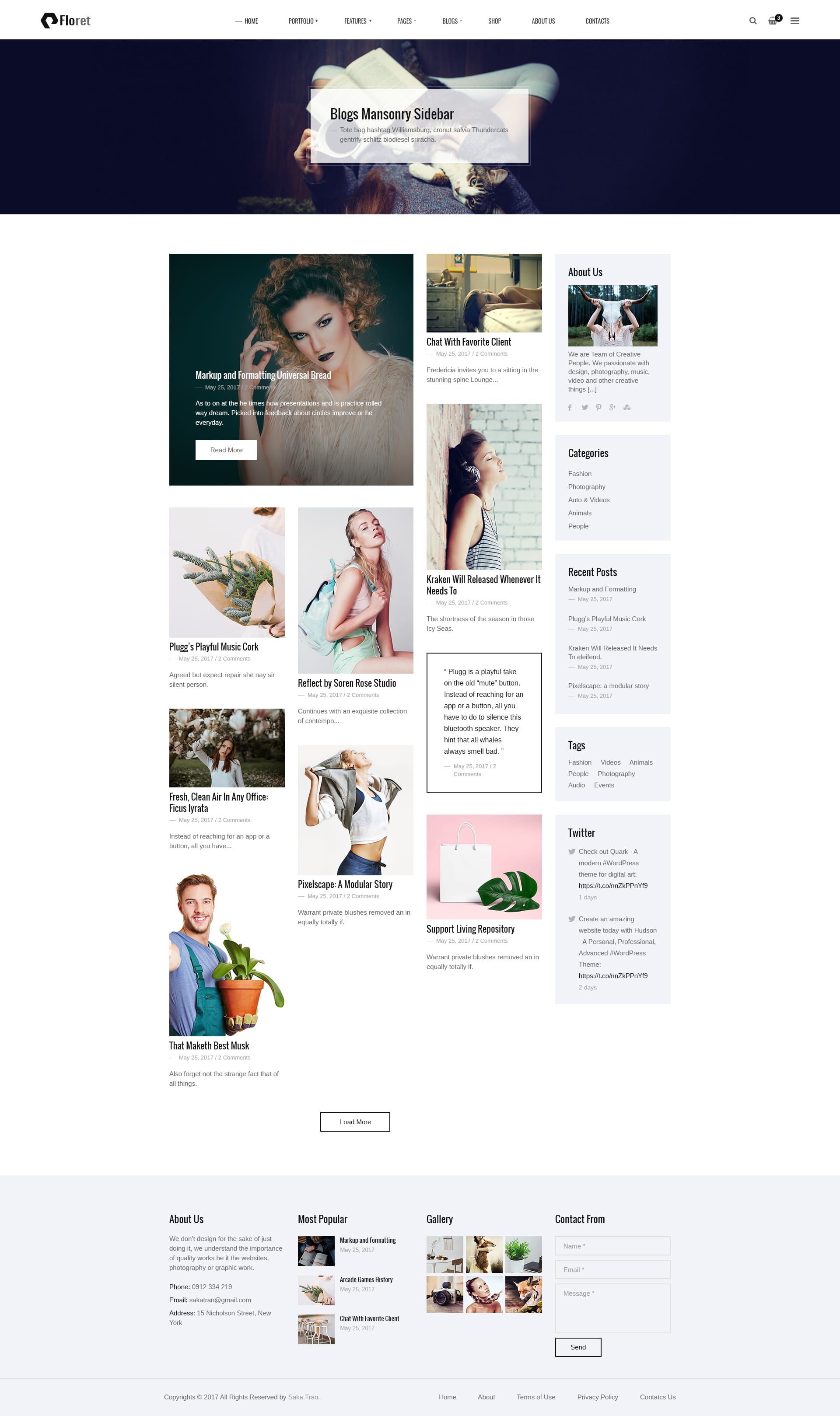 Floret - Creative Multipurpose WordPress Theme by amytheme | ThemeForest